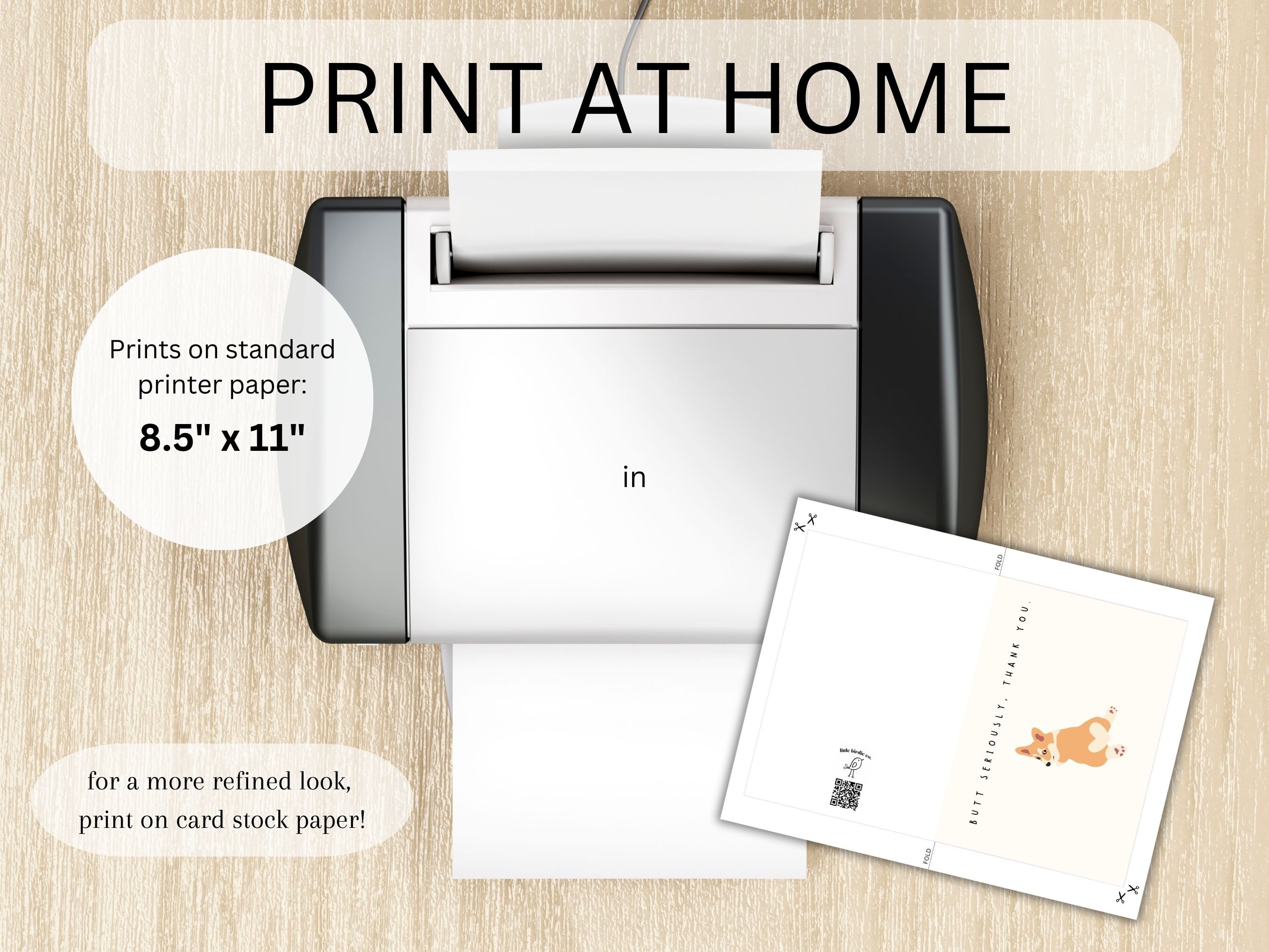 Printable Thank You Card Funny Corgi Card Funny Pun Thank You - Etsy