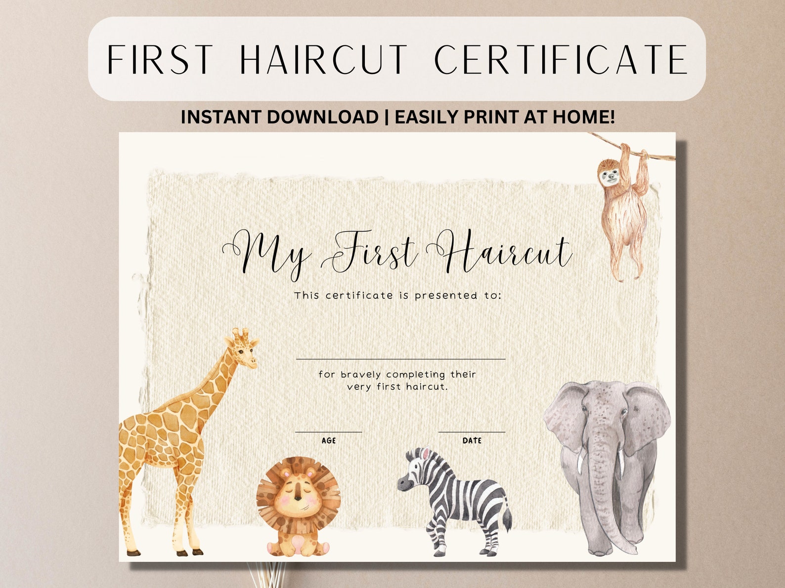 My First Haircut Certificate First Haircut Keepsake First Hair - Etsy ...