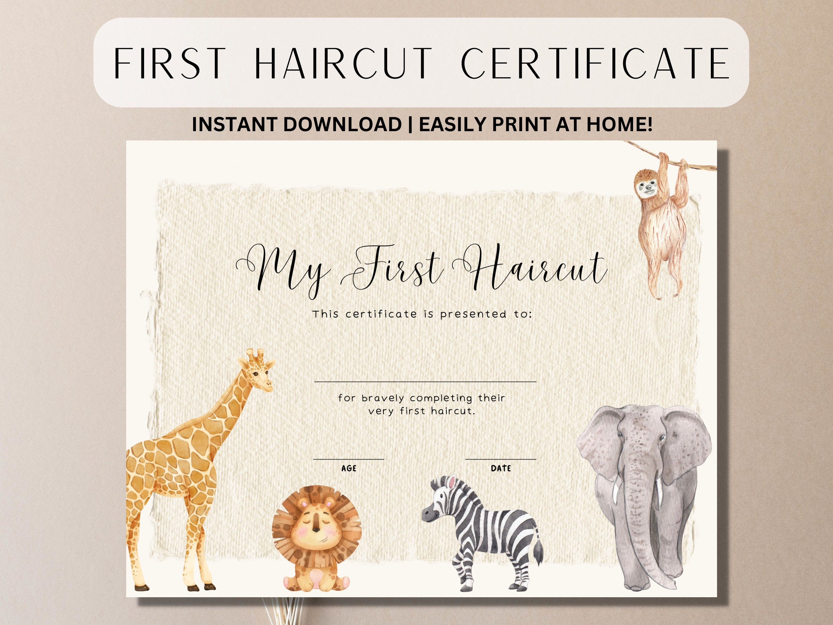My First Haircut Certificate First Haircut Keepsake First Hair - Etsy ...