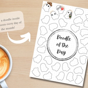 Ghost Doodle of the Day - PRINTABLE Journal Page - Planner Page ...