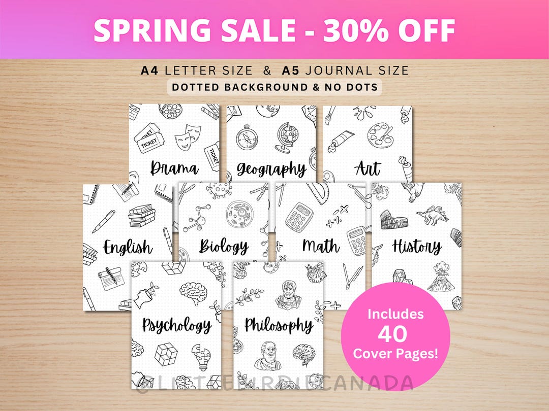 Subject Cover Pages - PRINTABLE Cover Page - Subject Binder Cover Page ...