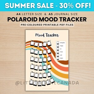 Polaroid Mood Tracker - PRINTABLE Journal Page - Colored Journal Page ...