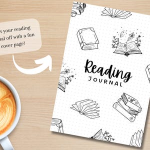 Reading Journal Cover Page - PRINTABLE Journal Page - Book Journal ...