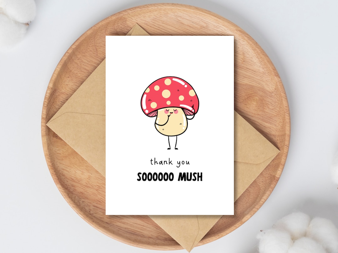 PRINTABLE Funny Thank You Card Card - Thank You so Mush Card - Pun ...