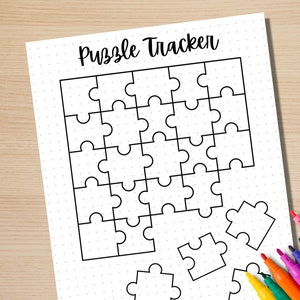 Puzzle Tracker - PRINTABLE Journal Page - Planner Page - Habit Tracker ...