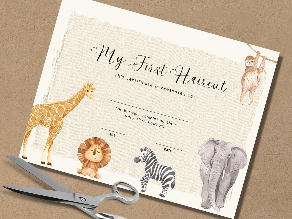My First Haircut Certificate First Haircut Keepsake First Hair - Etsy ...