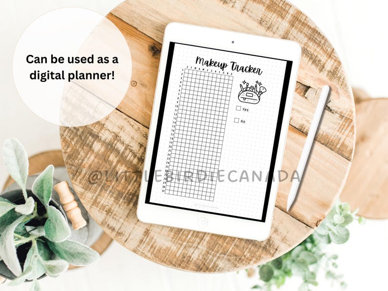 Makeup Tracker - PRINTABLE Journal Page - Track Makeup - Skincare ...