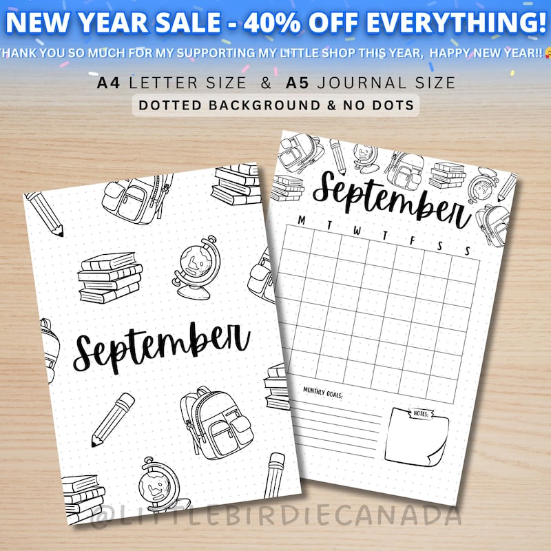 School Journal/calendar - Etsy