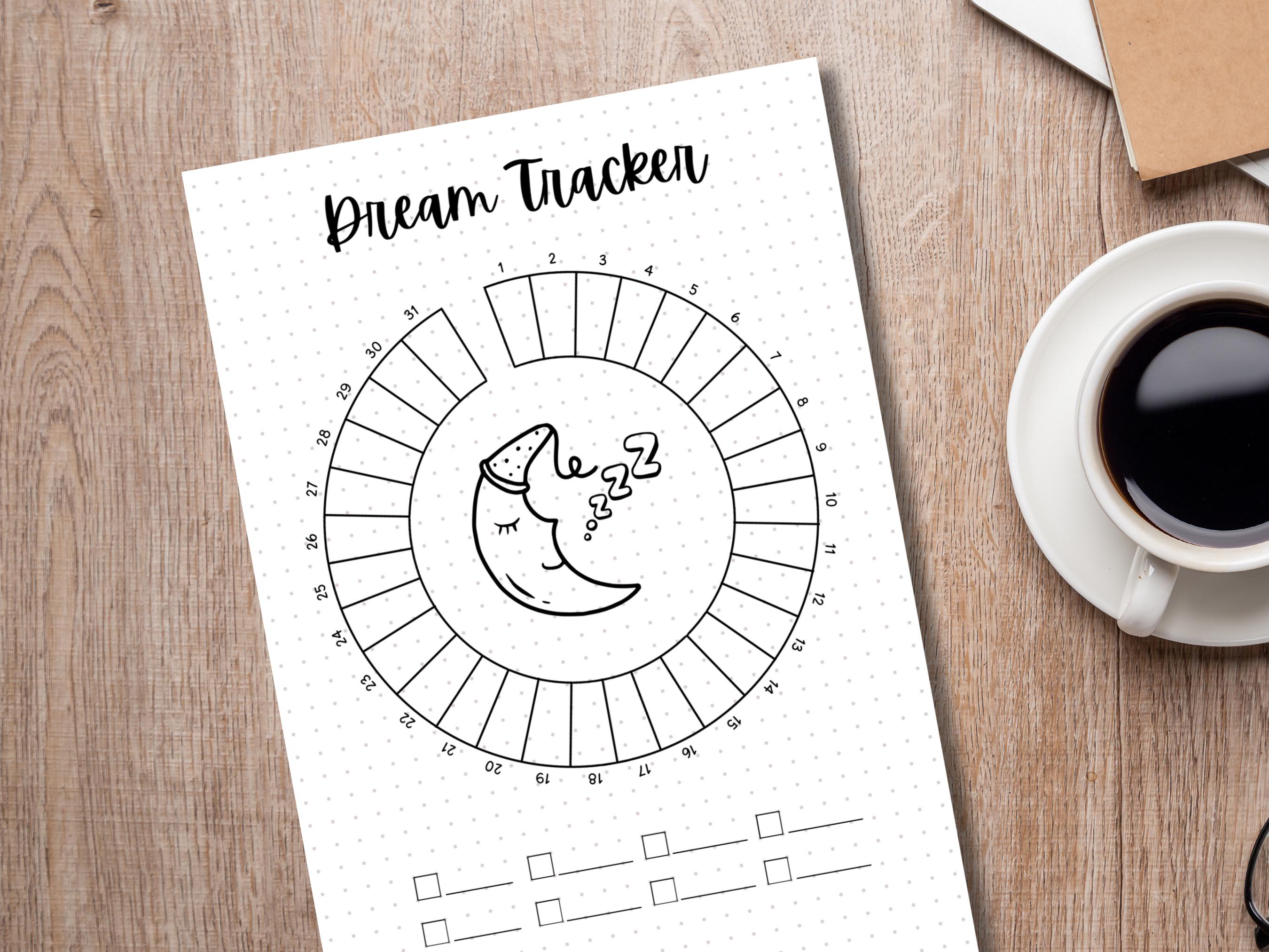 Dream Tracker - PRINTABLE Journal Page - Printable Planner Page - Dream ...