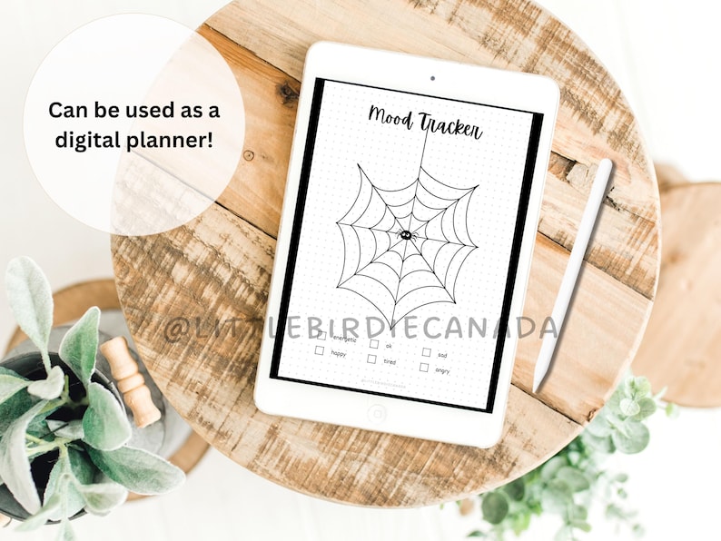 Spider Web Mood Tracker - PRINTABLE Journal Page - Spooky Halloween ...