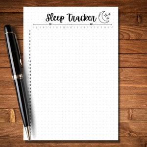 Sleep Tracker - PRINTABLE Journal Page - Monthly Sleep Tracker - Sleep ...