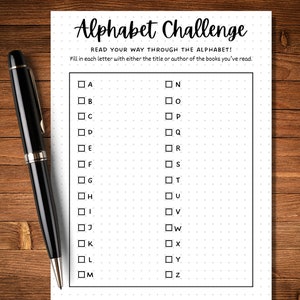 Alphabet Reading Challenge - PRINTABLE Journal Page - Reading Tracker ...