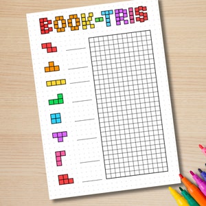 Book-tris Tracker - PRINTABLE Journal Page - Planner Page - Reading ...