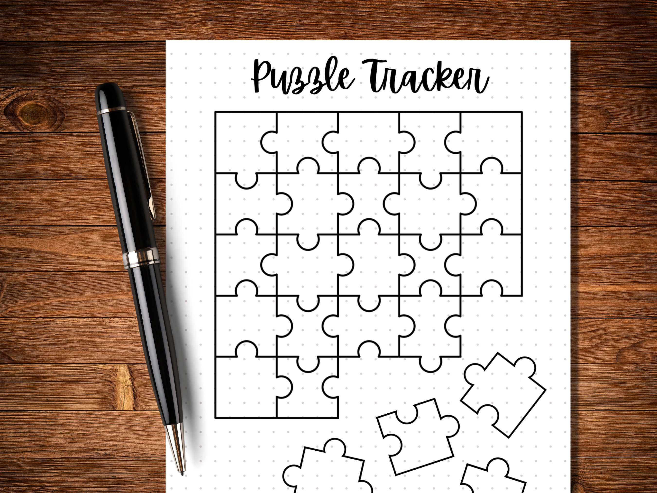 Puzzle Tracker - PRINTABLE Journal Page - Planner Page - Habit Tracker ...