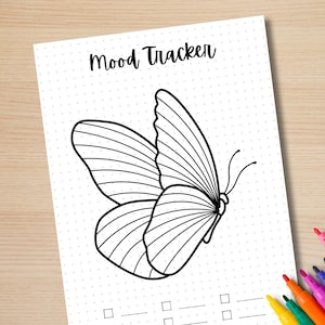 Butterfly Mood Tracker - PRINTABLE Journal Page - Planner Page ...