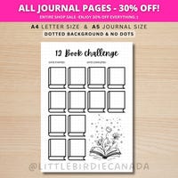 25 Book Reading Challenge Digital File PDF and PNG - Etsy