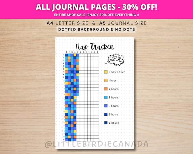 Nap Tracker | Printable Journal Page | Health Tracker | Track Naps ...
