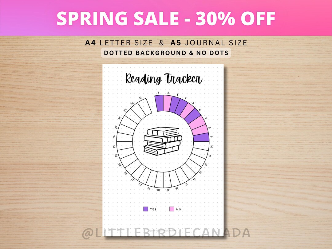 Reading Tracker - PRINTABLE Journal Page - Reading Challenge - Reading ...