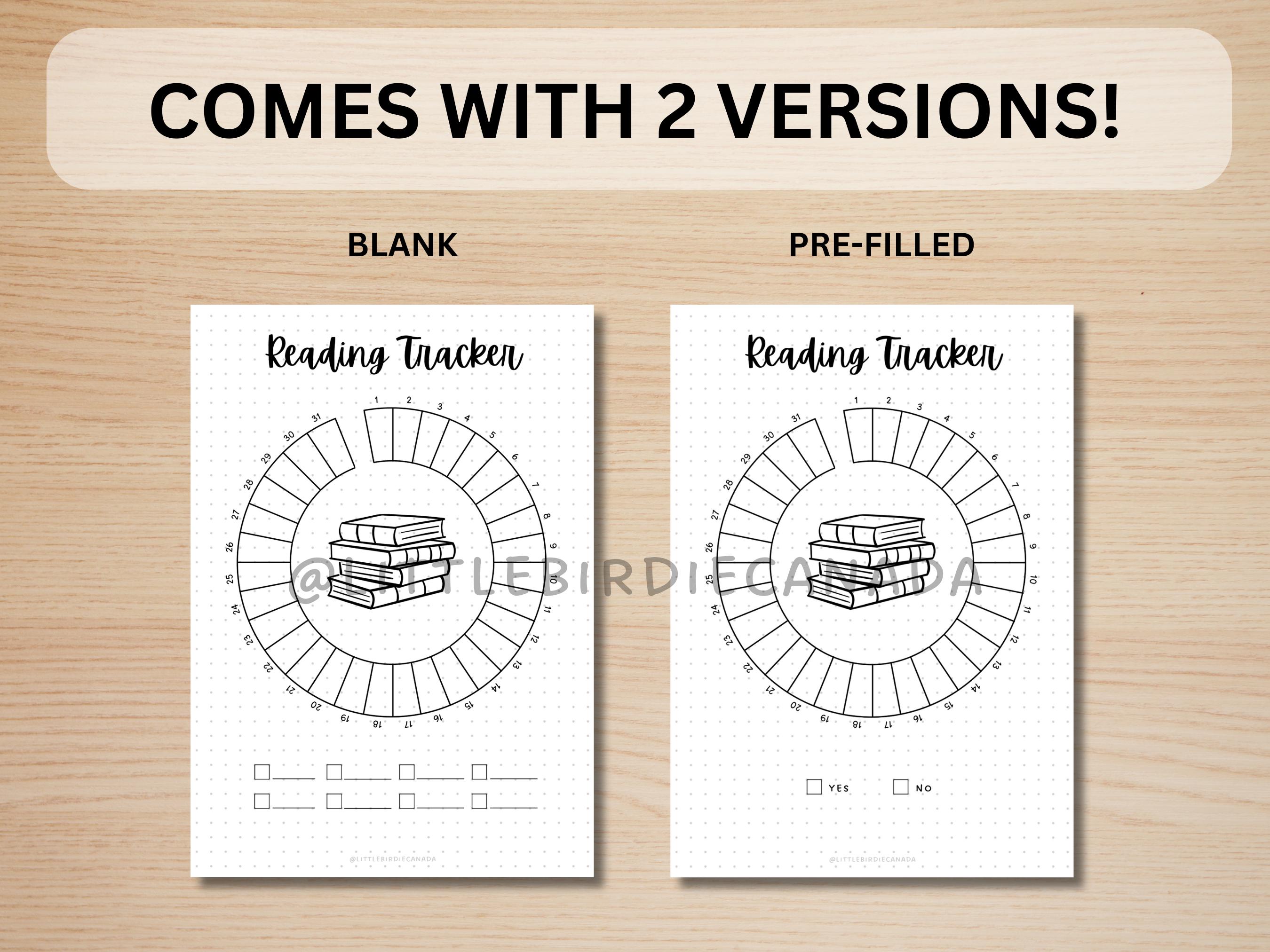 Reading Tracker - PRINTABLE Journal Page - Reading Challenge - Reading ...