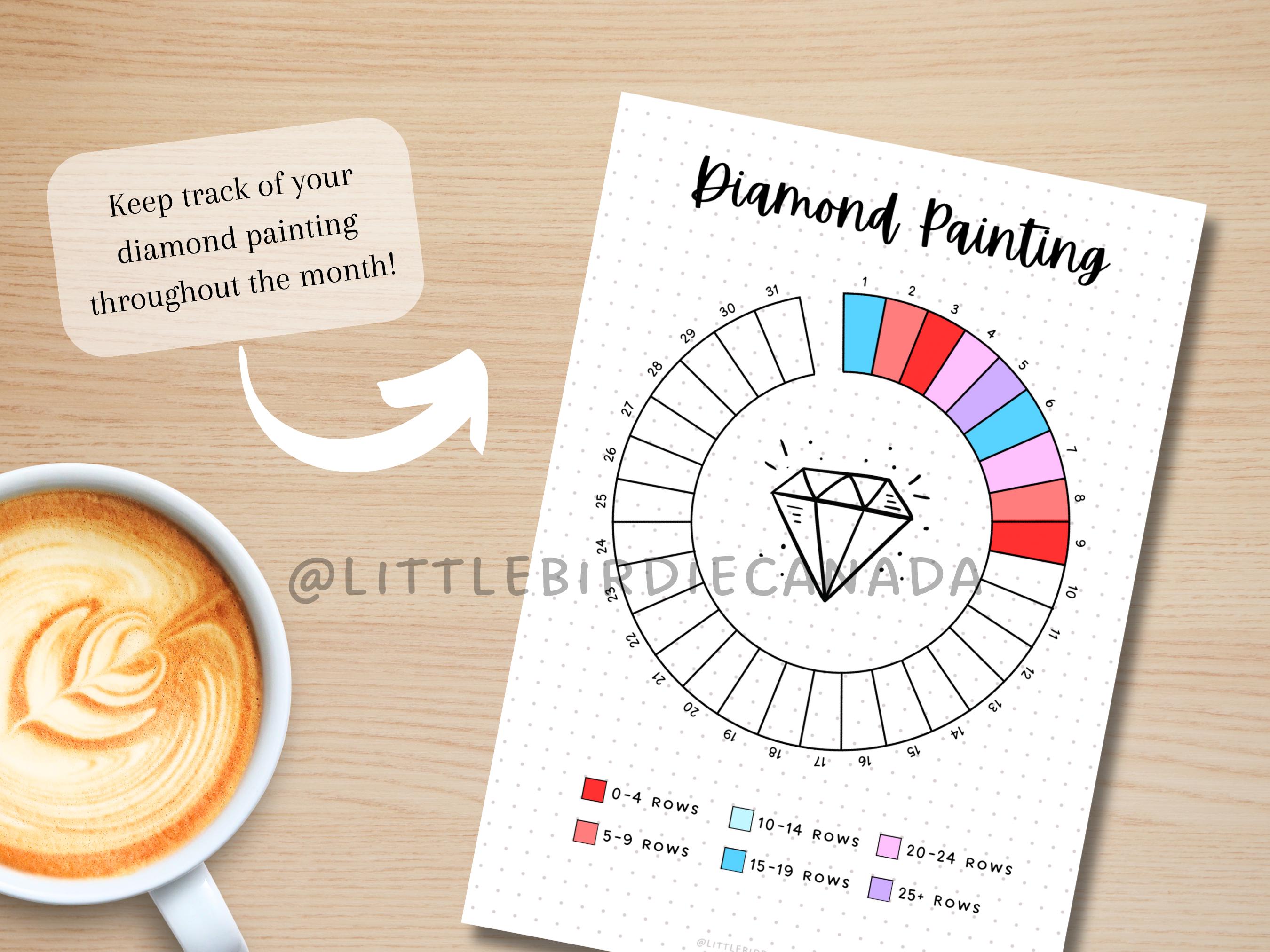 Diamond Painting Tracker - PRINTABLE Journal Page - Habit Tracker ...