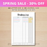 Printable Monthly Reading Challenge Tracker - Printable Journal Page ...