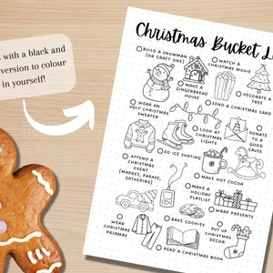 Christmas Bucket List - Christmas Journal Page - PRINTABLE Journal Page ...