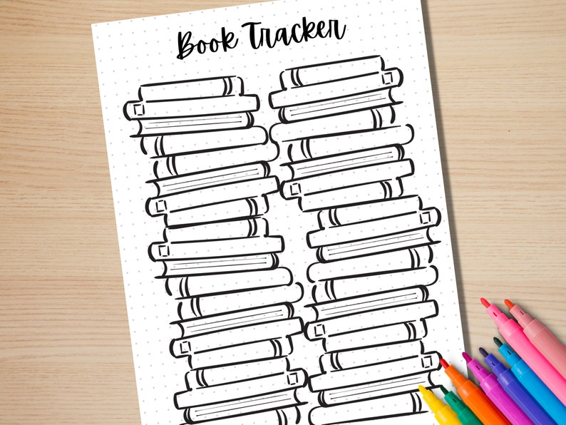 Book Tracker - PRINTABLE Journal Page - Book Journal - Reading Log ...