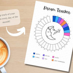 Dream Tracker - PRINTABLE Journal Page - Printable Planner Page - Dream ...