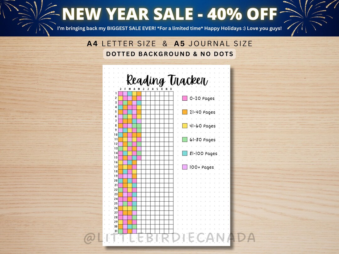Reading Tracker PRINTABLE Journal Page Planner Page Book Journal ...
