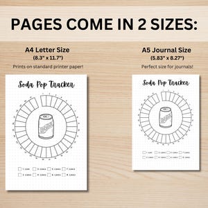 Soda Pop Tracker - PRINTABLE Journal Page - Health Tracker - Caffeine ...