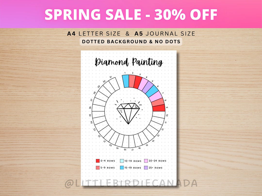 Diamond Painting Tracker - PRINTABLE Journal Page - Habit Tracker ...