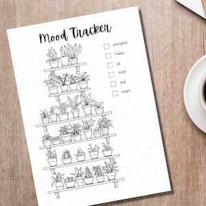 Plant Mood Tracker - PRINTABLE Journal Page - Planner Page - Feeling ...