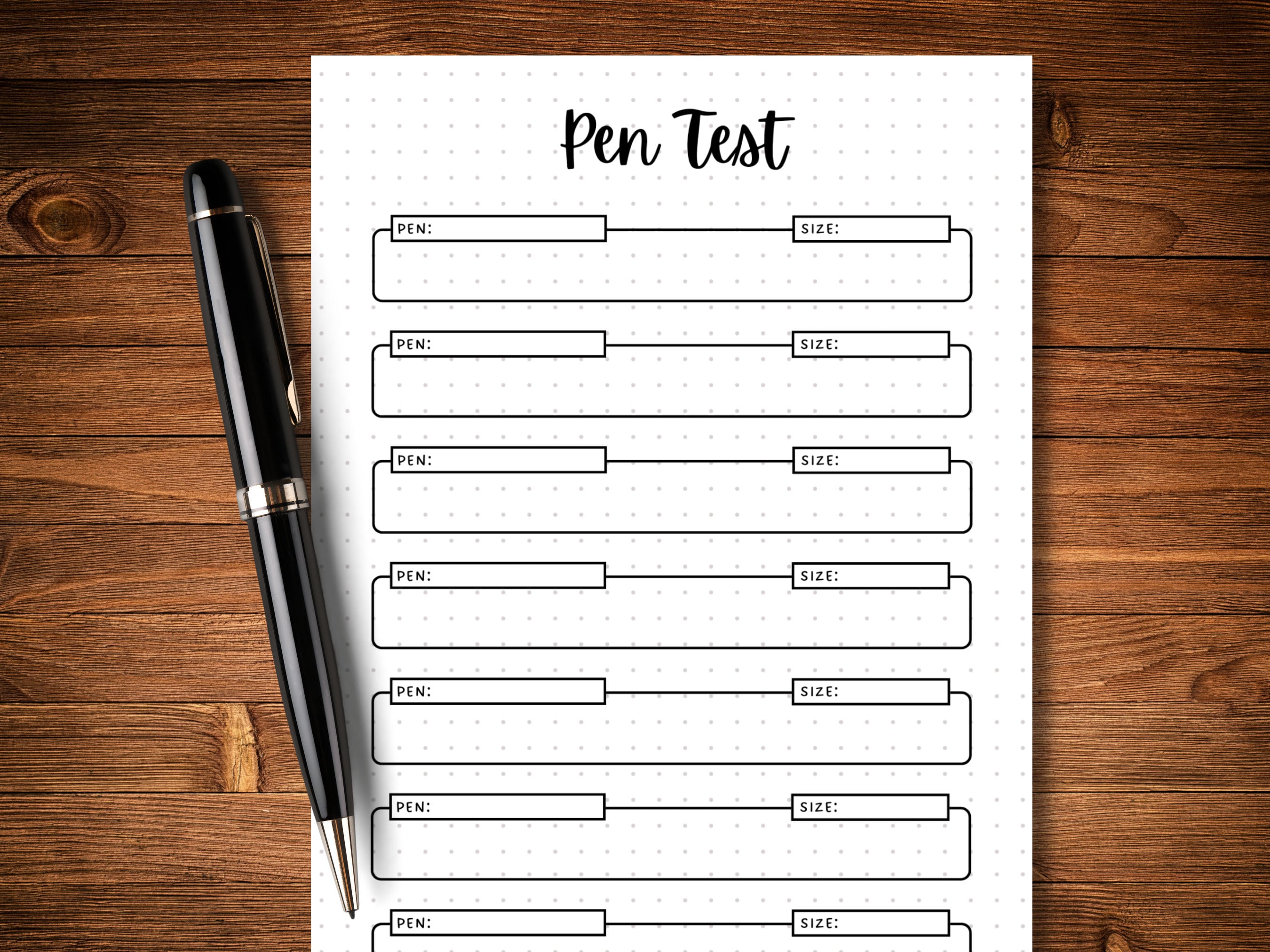 Pen Test - A5 Journal Page - PRINTABLE Journal Page - Pen Tracker - Pen ...