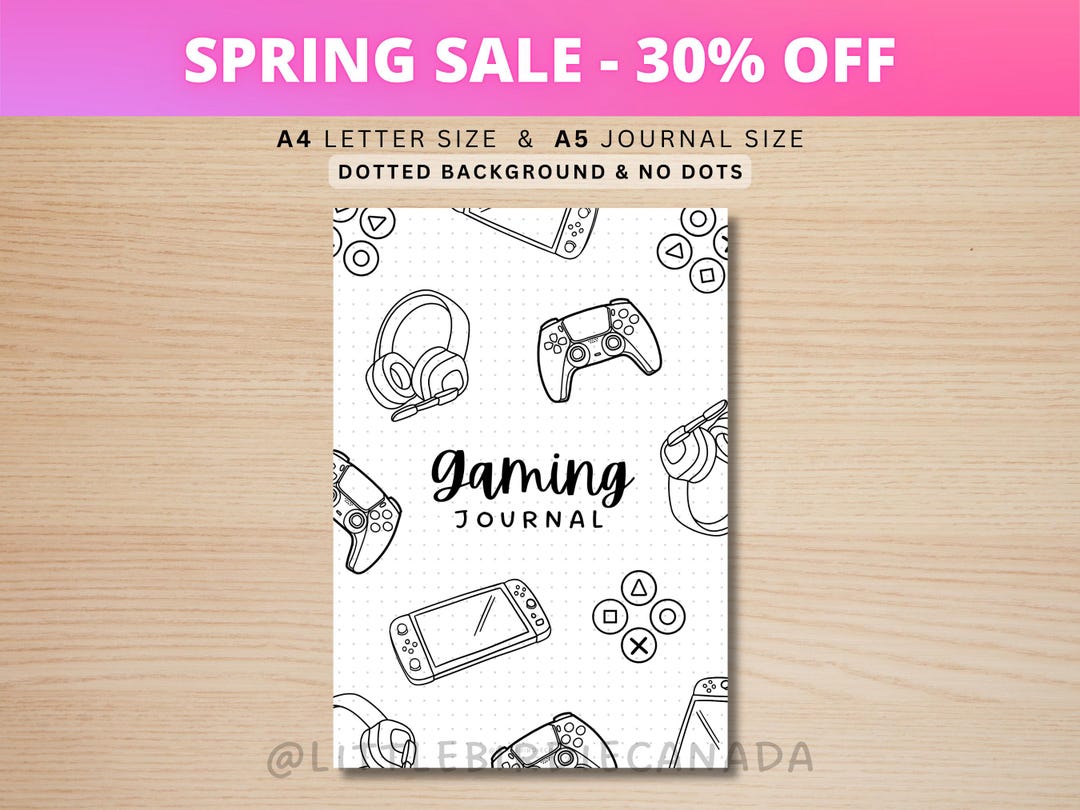 Gaming Journal Title Page - PRINTABLE Journal Page - Gaming Journal ...