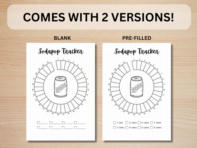 Soda Pop Tracker - PRINTABLE Journal Page - Health Tracker - Caffeine ...