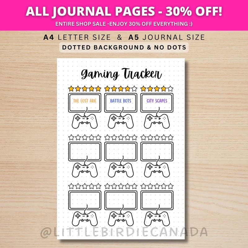 Rpg Bullet Journal - Etsy