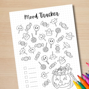 Halloween Mood Tracker - PRINTABLE Journal Page - Planner Page ...