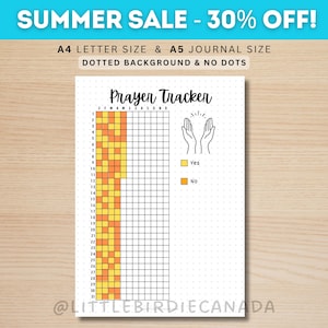 Prayer Tracker - PRINTABLE Journal Page - Prayer Journal - Track ...