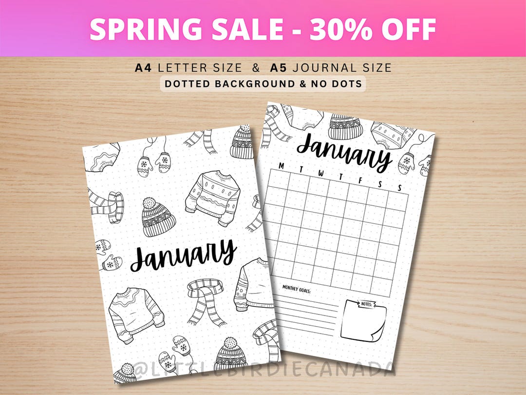 January Title Page January Calendar PRINTABLE Calendar Printable Title ...