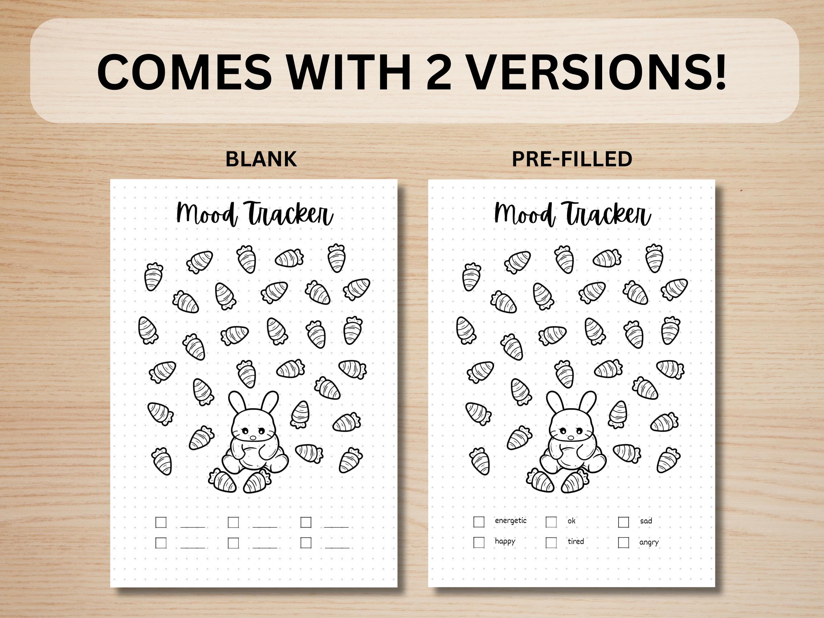 Easter Bunny Mood Tracker - PRINTABLE Journal Page - Planner Page ...
