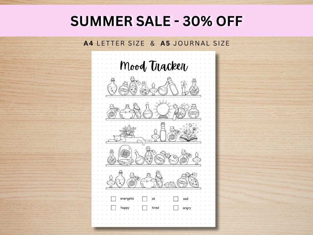 Magic Mood Tracker PRINTABLE Journal Page Planner Page Feelings Tracker ...