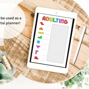 Adulting Tracker - PRINTABLE Journal Page - Monthly Tracker - Fun Habit ...