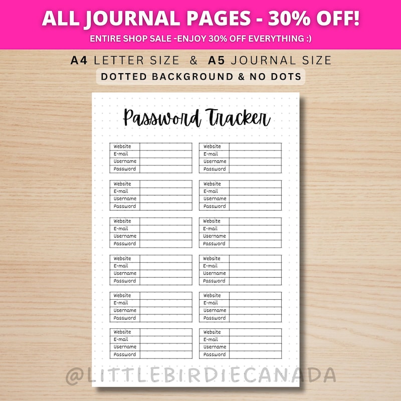 Password Journal - Etsy