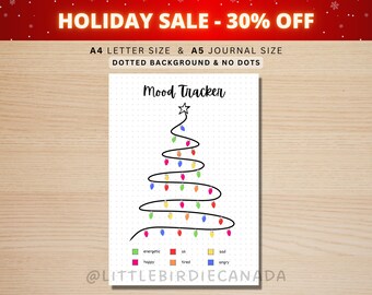 Christmas Mood & Habit Tracker PRINTABLE Journal Page Planner Page ...