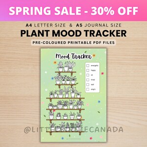 Plant Mood Tracker - PRINTABLE Journal Page - Colored Journal Page ...