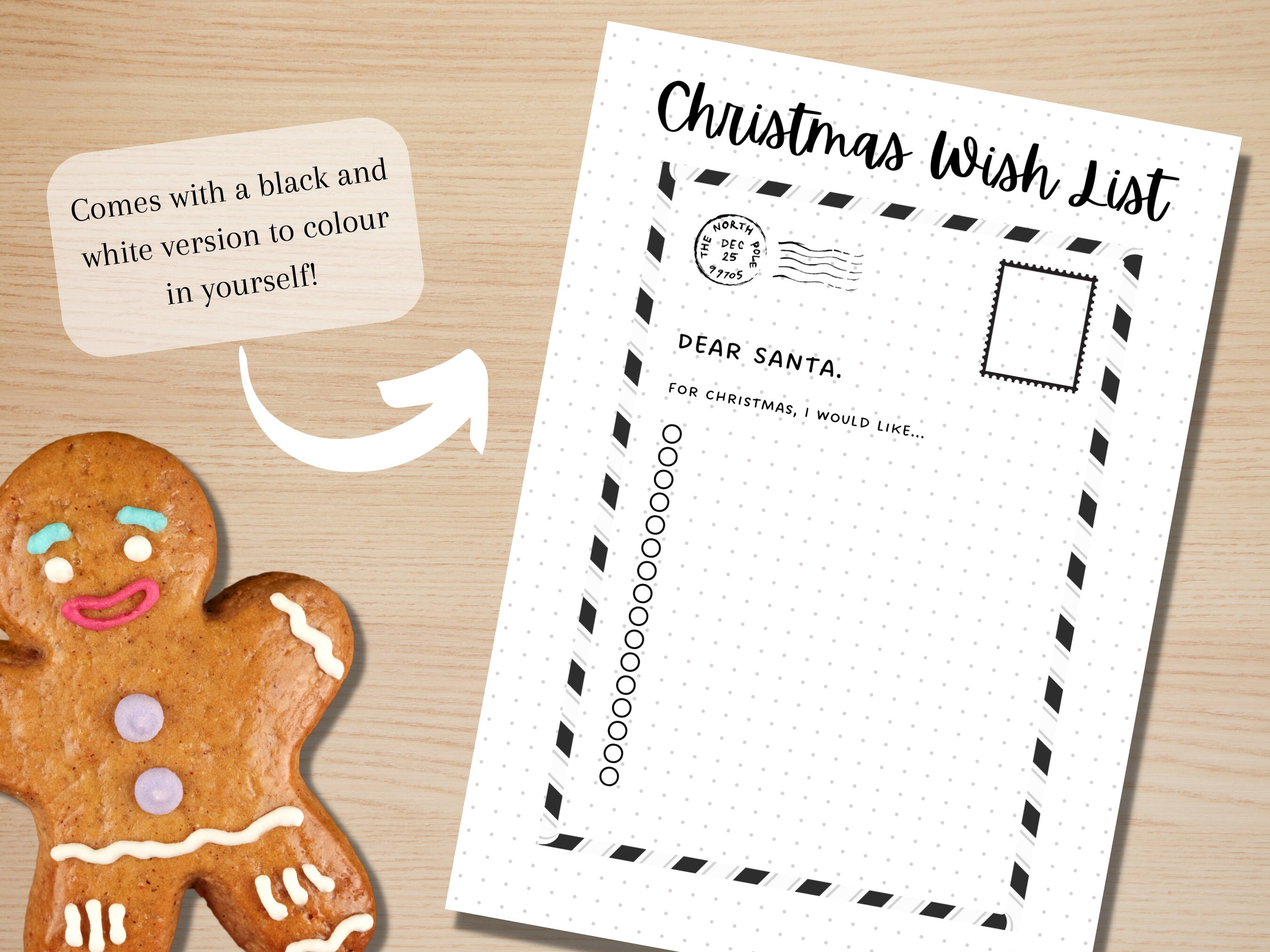 Christmas Wish List - Christmas Journal Page - PRINTABLE Journal Page ...