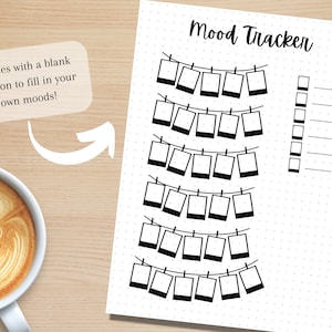 Polaroid Mood Tracker - PRINTABLE Journal Page - Planner Page ...