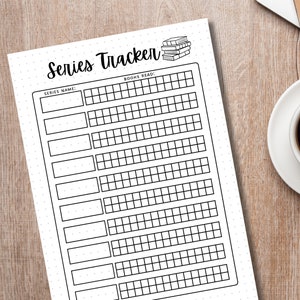 Book Series Tracker - PRINTABLE Journal Page - Planner Page - Book ...