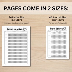 Series Tracker PRINTABLE Journal Page Episode Tracker Printable Journal ...