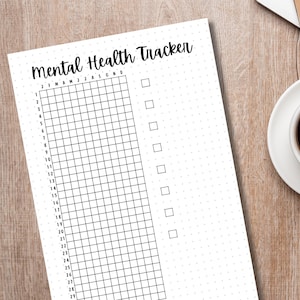 Mental Health Tracker - PRINTABLE Journal Page - Track Mental Health ...